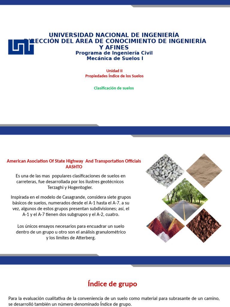 Unidad Ii - Clasificacion Aastho | PDF