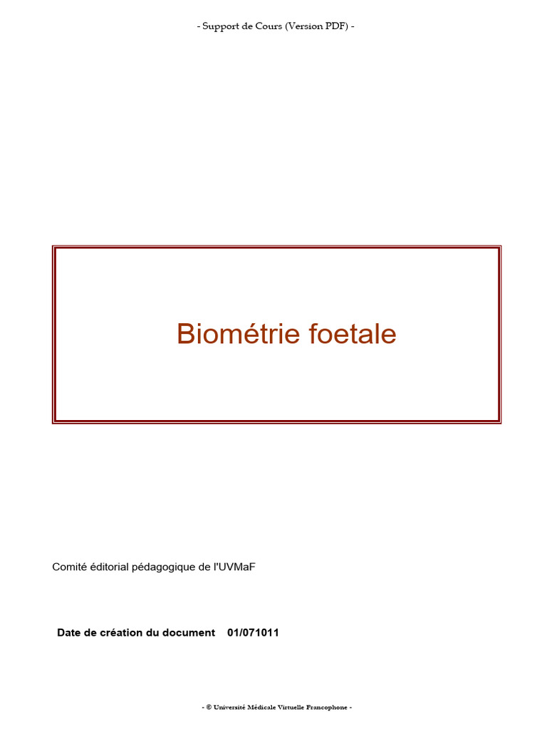 Cours Biometrie | PDF