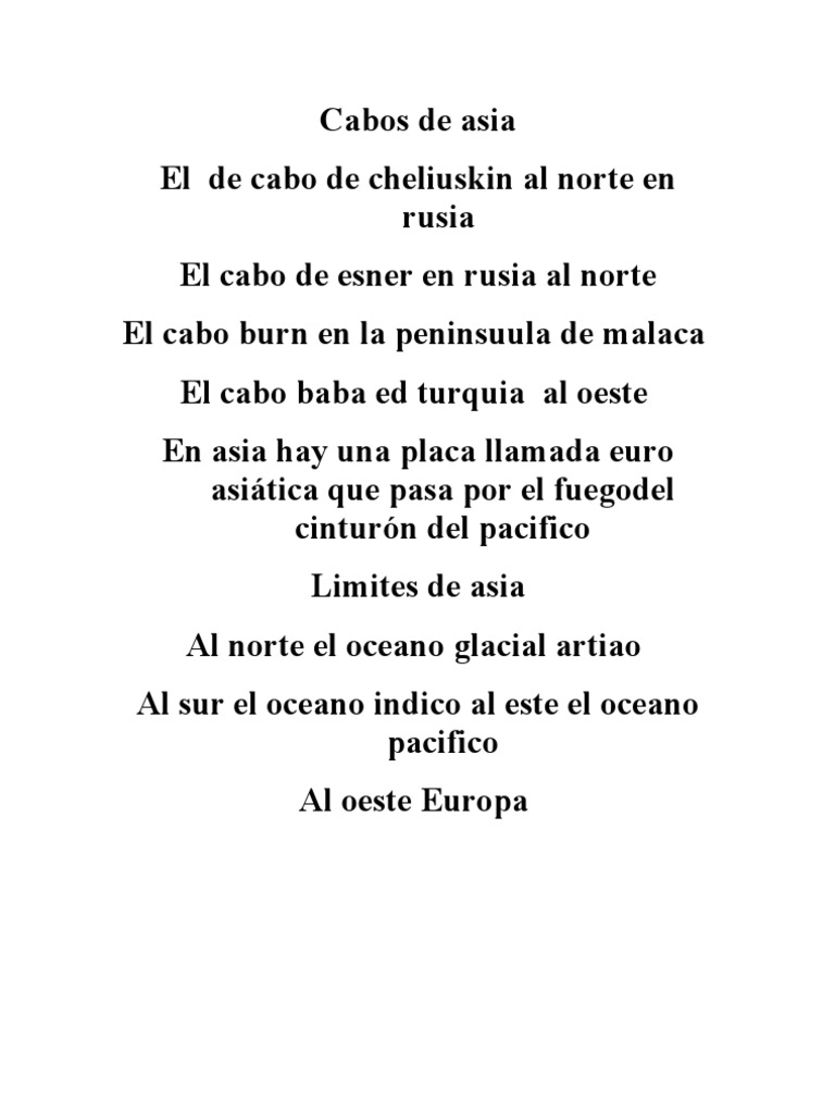 Cabos de Asia | PDF