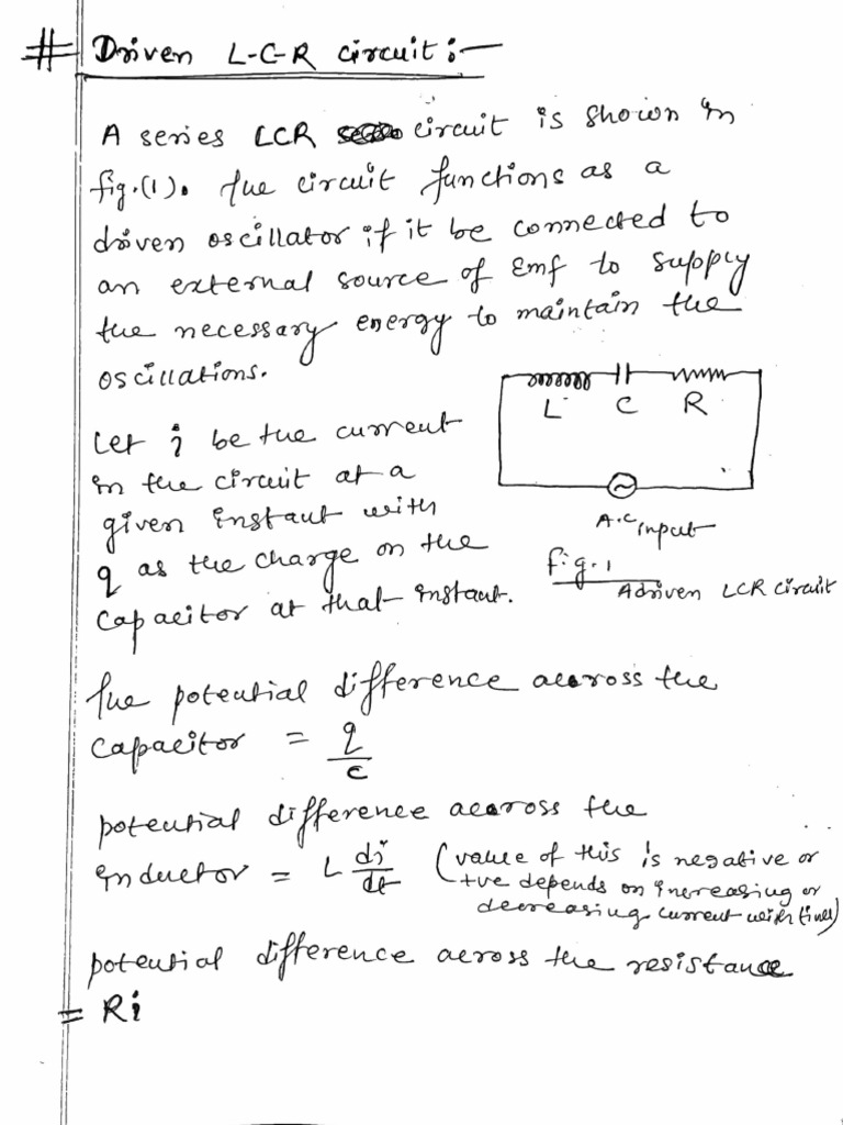 Driven LCR Circuit | PDF