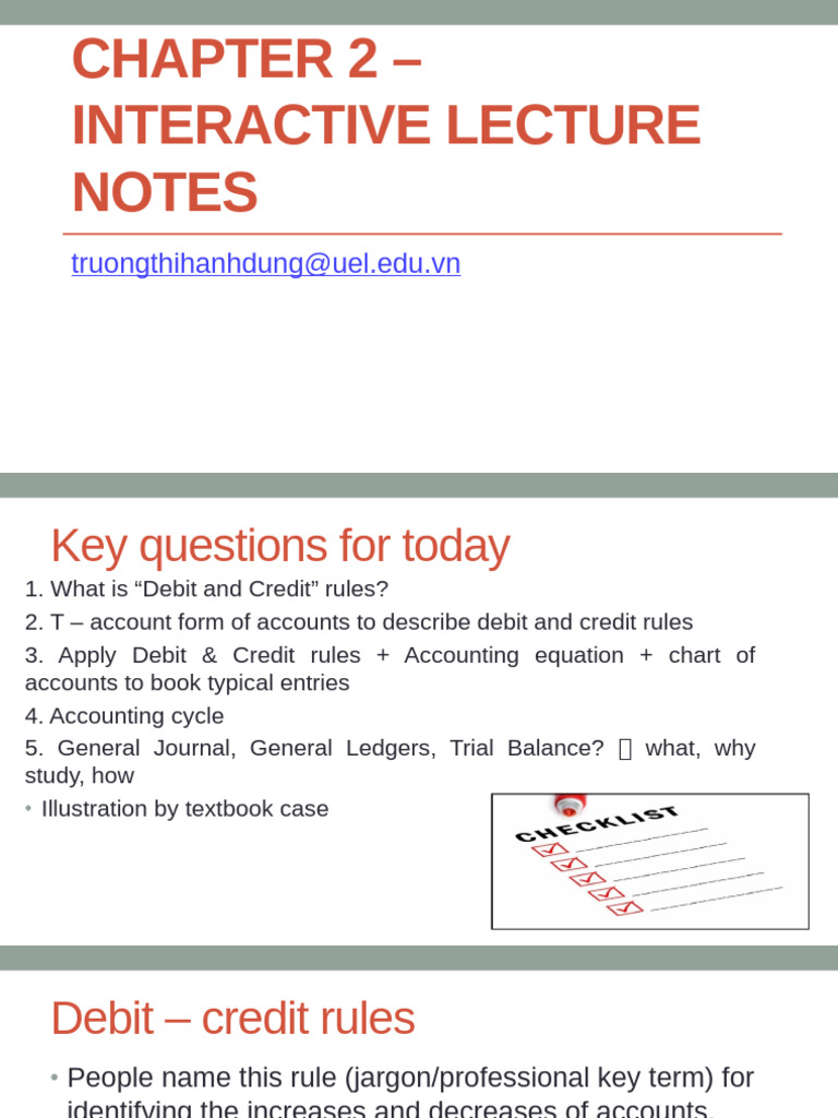 CH 02 - Debit - Credit Rules Interactive Lecture Notes | PDF