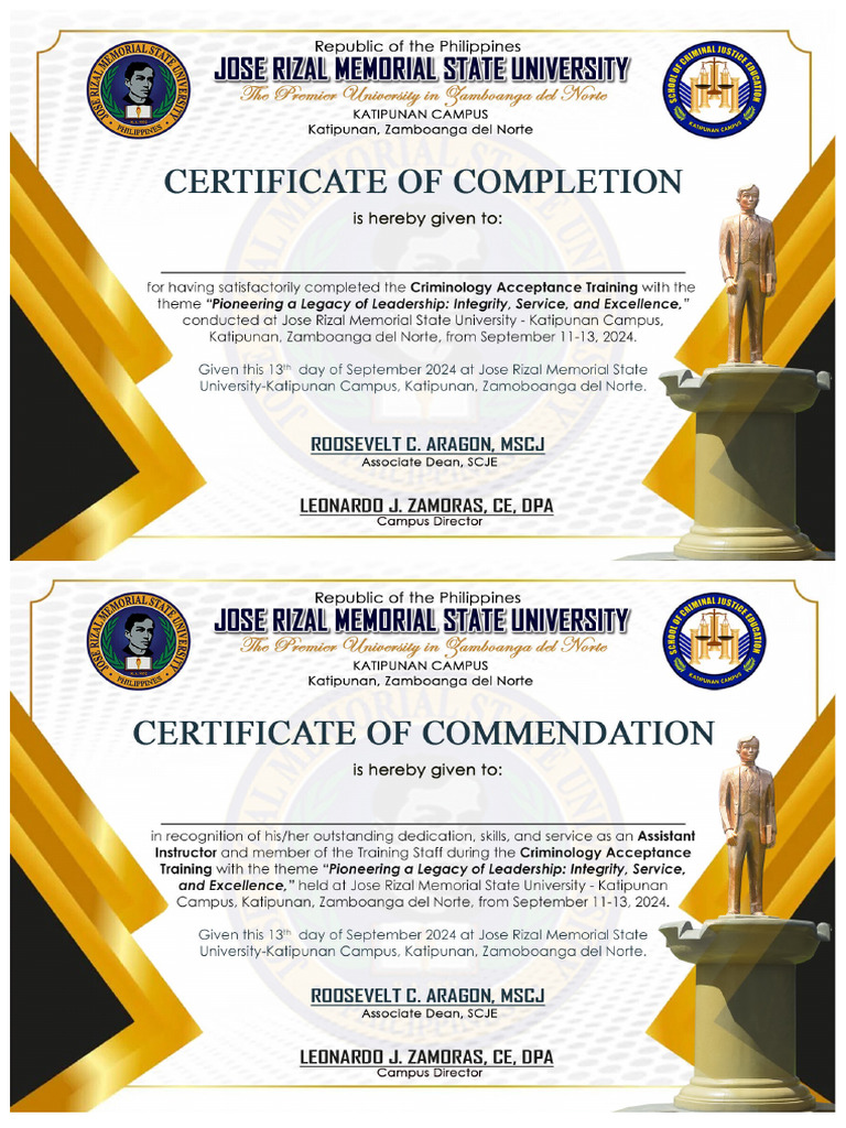Certificate of Completion and Commendation For AI | PDF