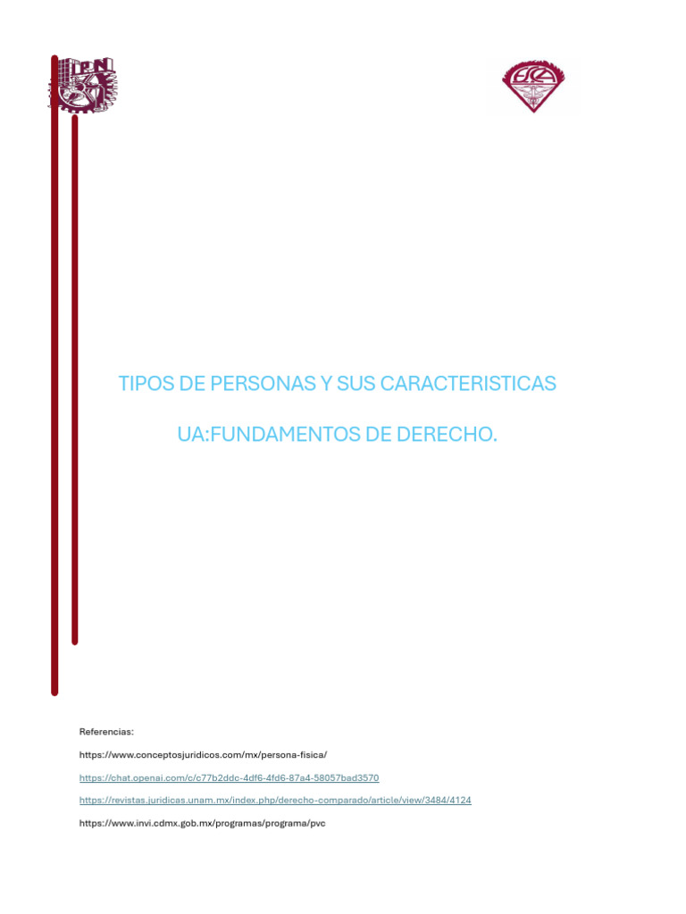 Resendes - AlmaDelia - ACT#9 - Tipos de Personas y Sus Características - FUDE | PDF | México ...
