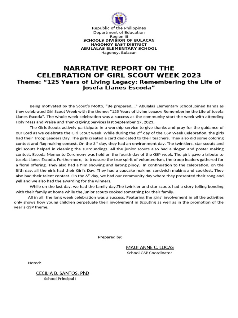 GSP Narrative 2023 2024 | PDF