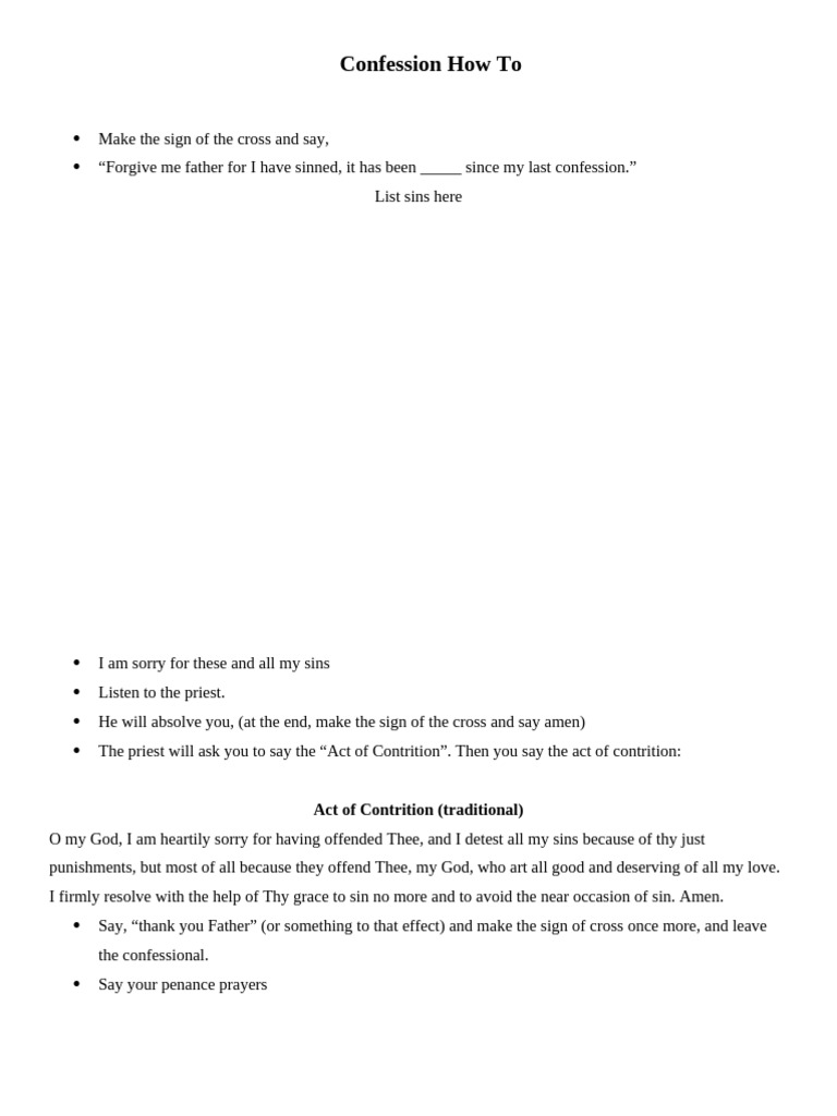 Confession How To | PDF