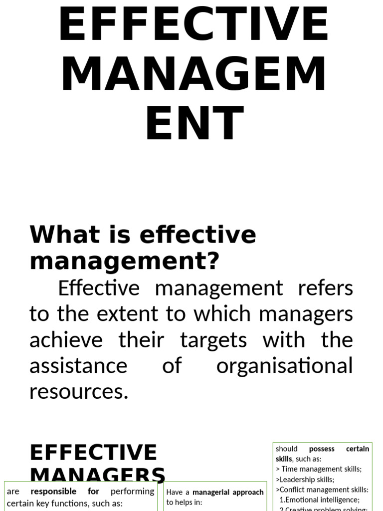 105 Effective Management Final Pdf