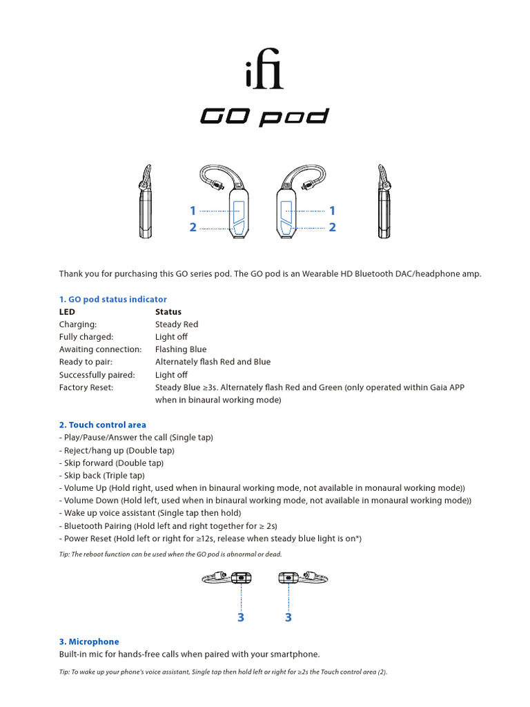 GO Pod Manual - Ver0.19.pdf Non Bundle | PDF