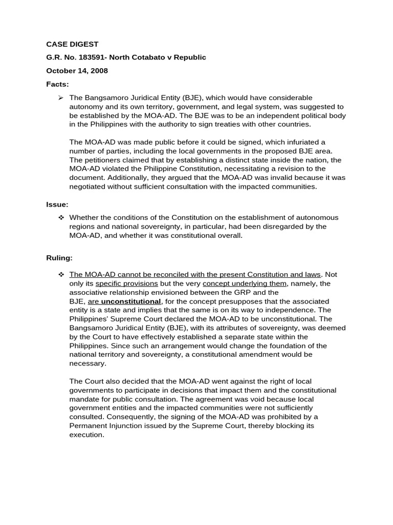 Case Digest in Poli Law | PDF | Public Law | Politics