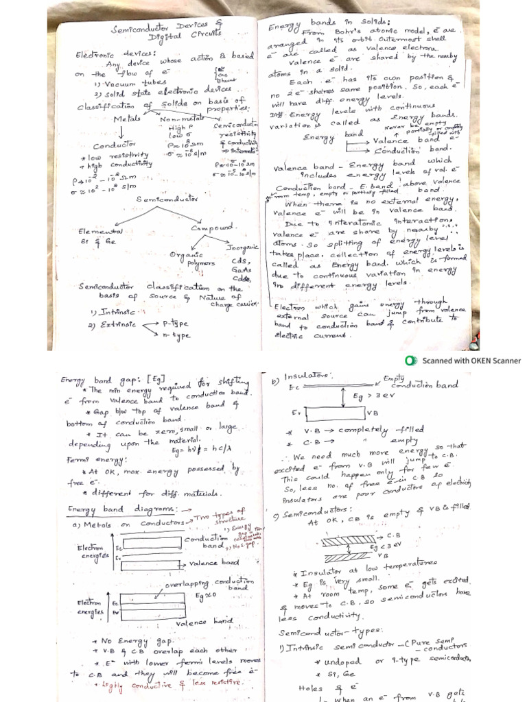 Semiconductor Devices Notes | PDF