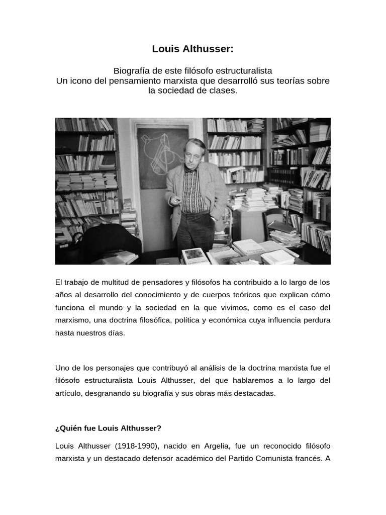 FILOSOFO Louis Althusser | PDF