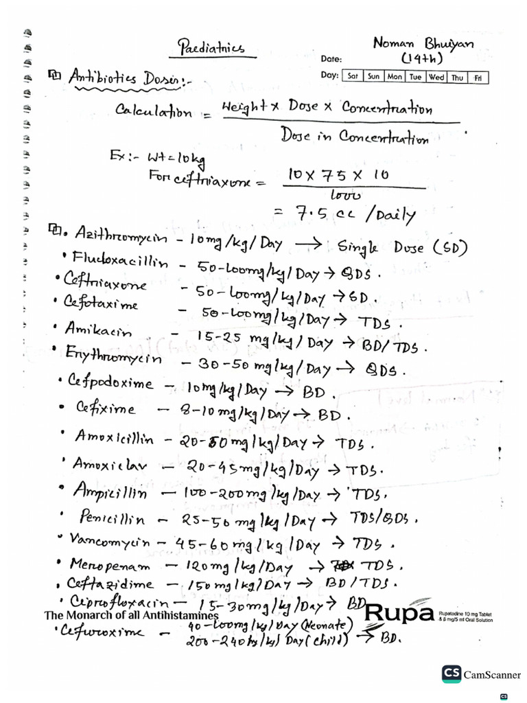 Pediatrics (DR - Noman 14th) - 1 | PDF