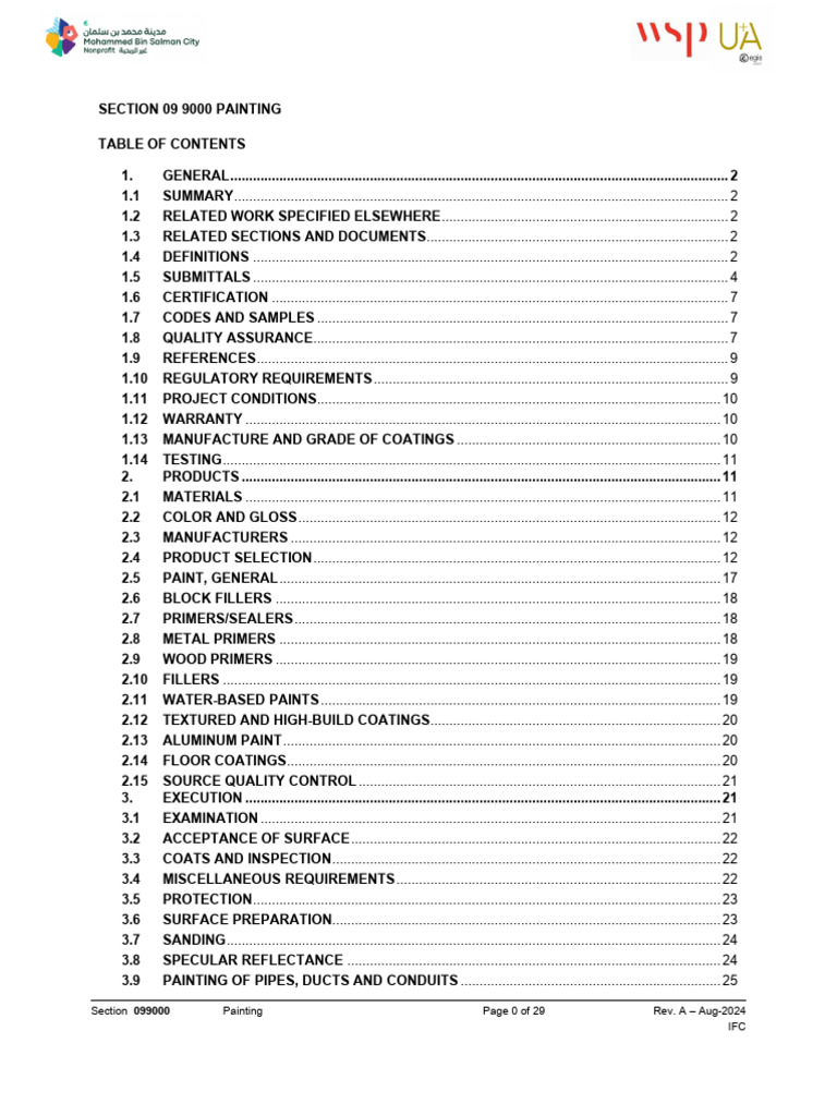 099000 Painting Spec | PDF | Paint | Volatile Organic Compound