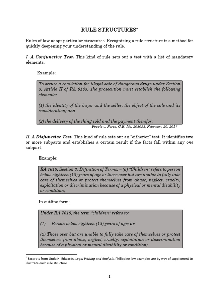 Rule Structures and Outlines | PDF