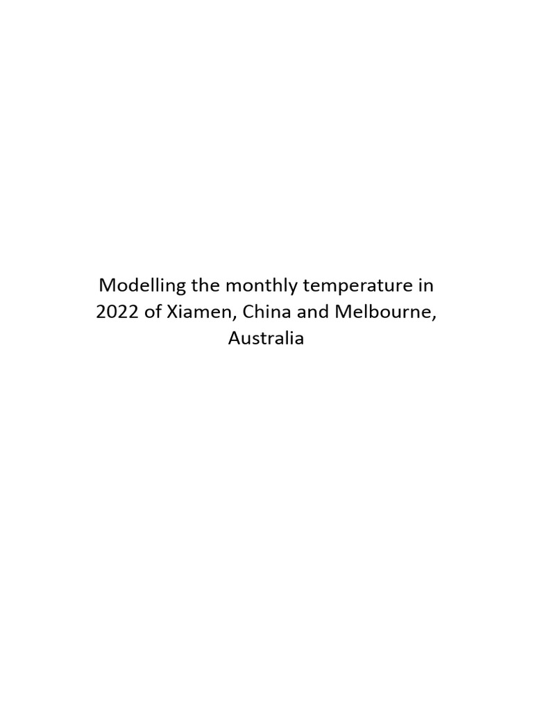Math Ia (Modelling Temperature of Xiamen) | PDF