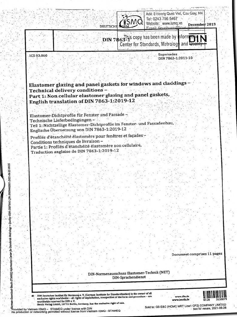 Din en 7863-1 | PDF