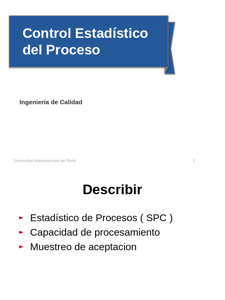 Control Estadístico del Proceso | PDF