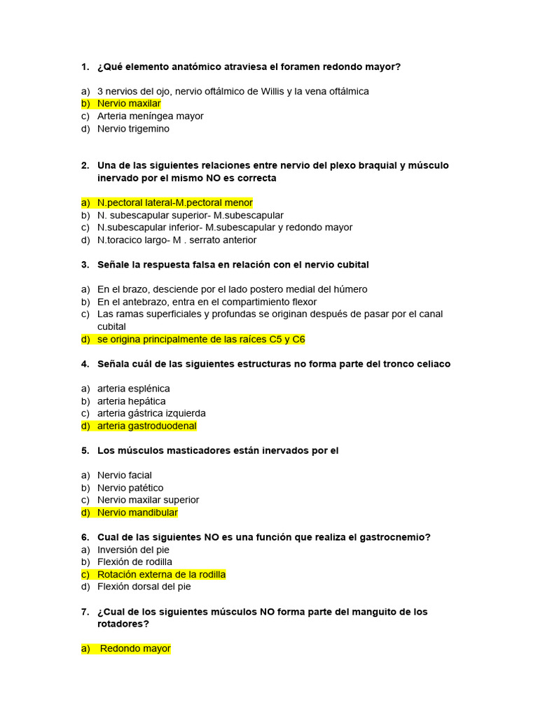 Examen Ciencias Basicas - (Completo) | PDF