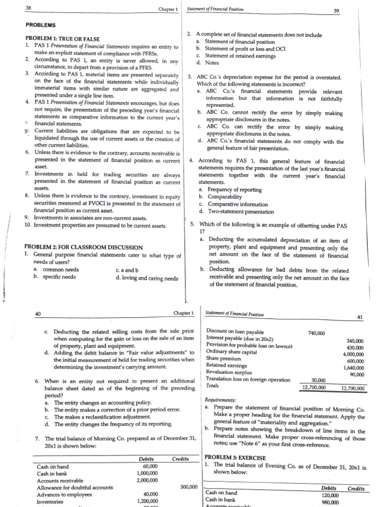 Toaz - Info Chapter 1 Problems Introduction To Financial Statements and Statement of Fin PR | PDF