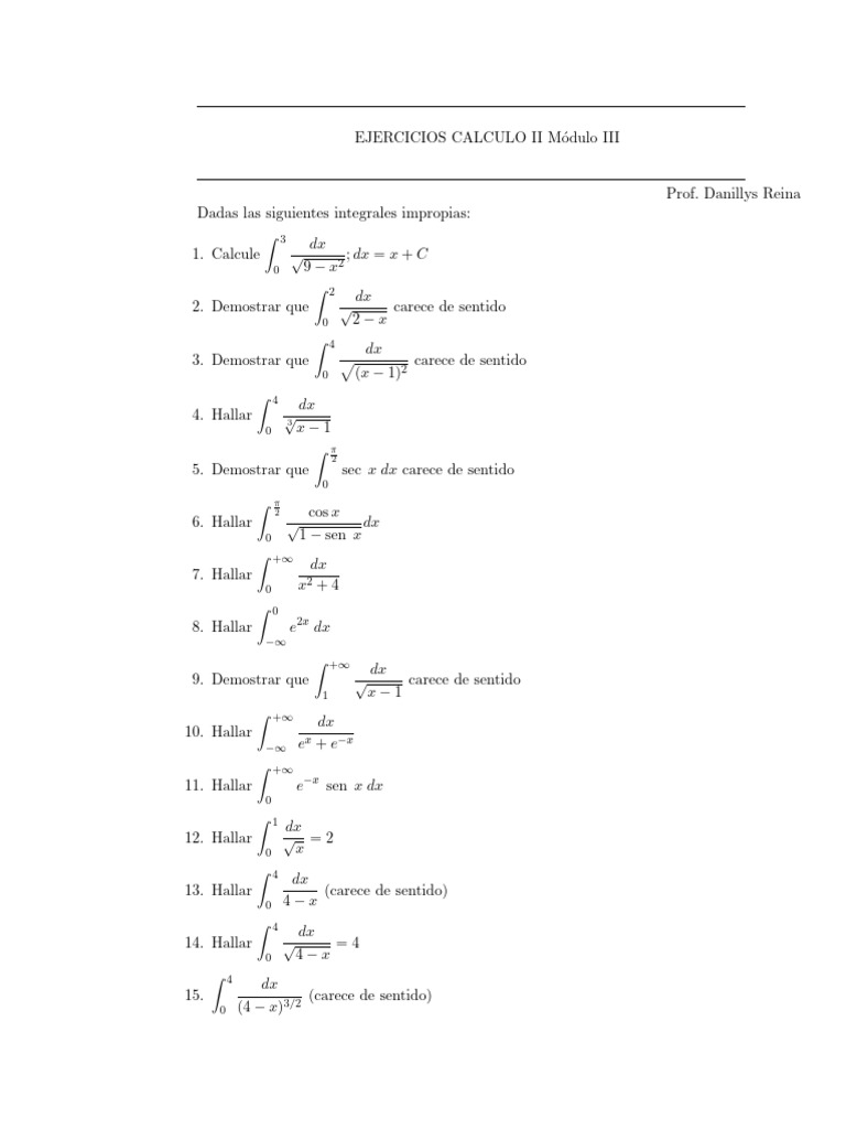 Ejerc Cal II 3 Modulo | PDF