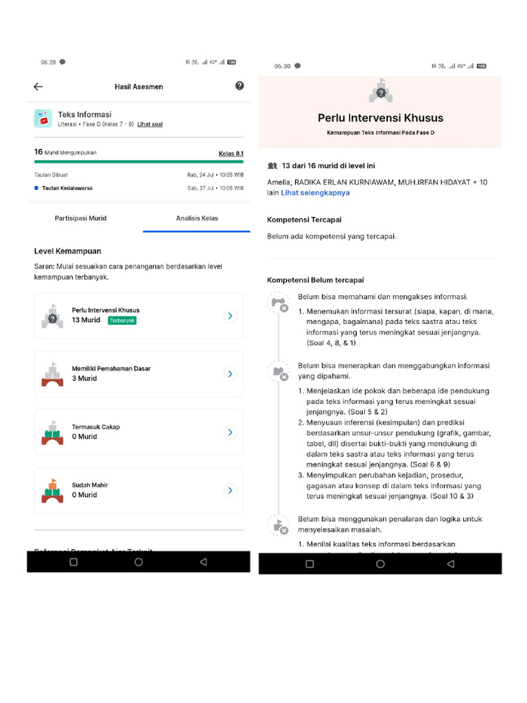 Pelaksanaan AKM Kelas SMPN 2 Penrang | PDF
