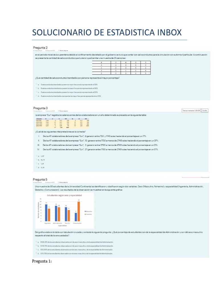 Solucionario de Estadistica 13 de Sep 2024 Nuevo | PDF