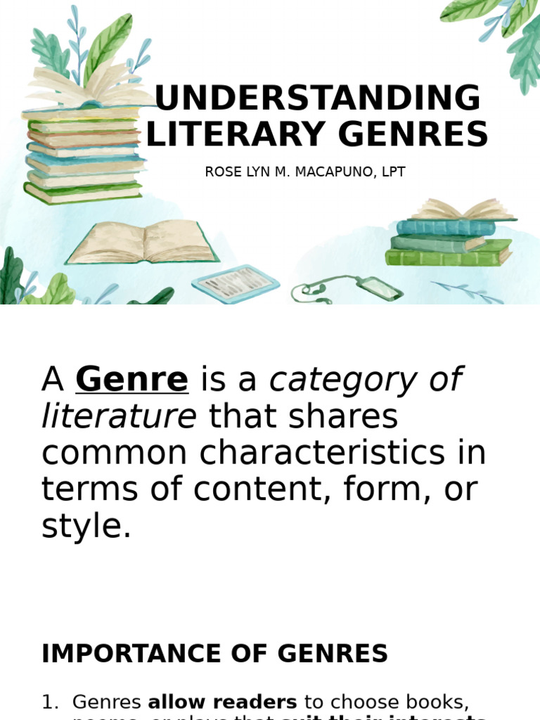 Understanding Literary Genres | PDF