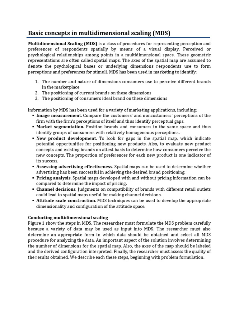 Multidimensional Scaling | PDF