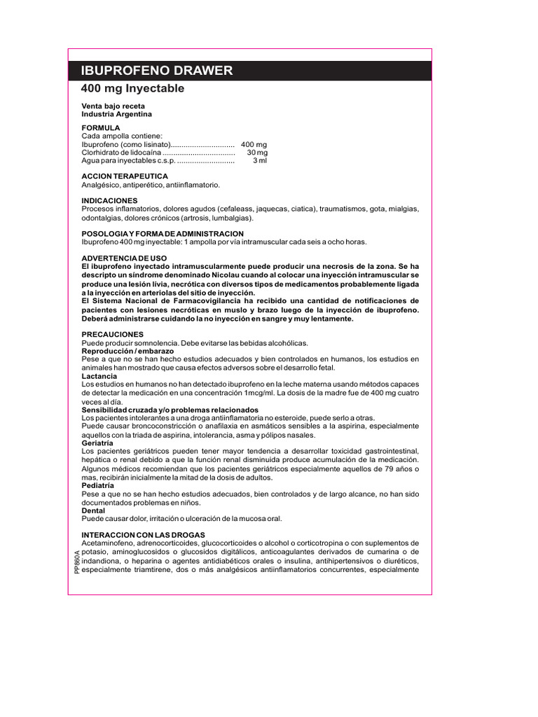 Prospecto Ibuprofeno | PDF