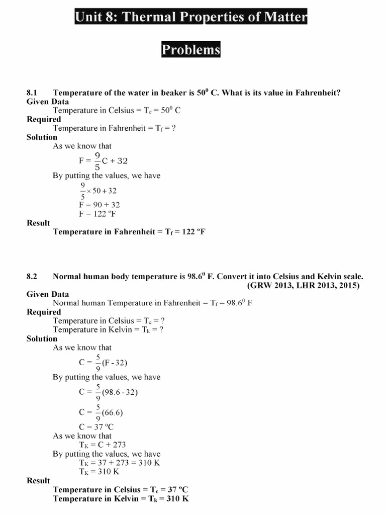 CH 8 Numericals GG | PDF