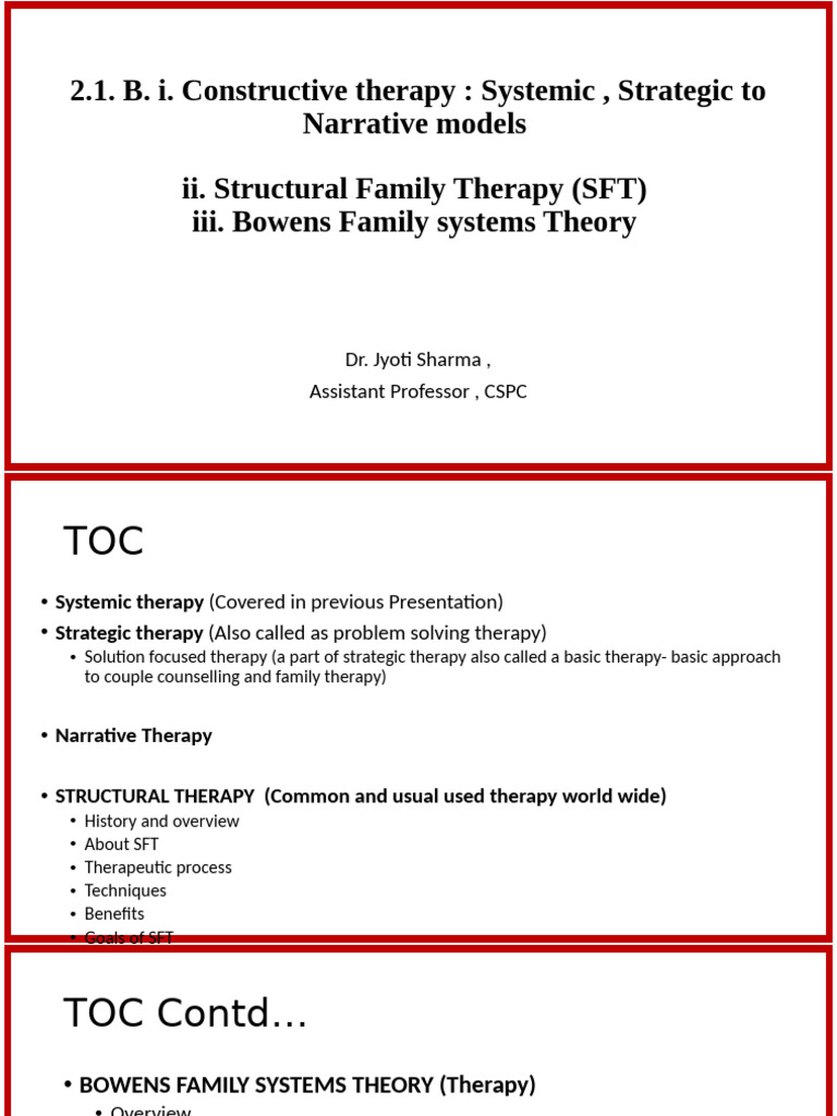 Strategic Solution Focused, Structural and Bowen's Family System Theory ...