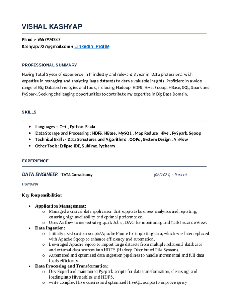 Resume Vishal | PDF