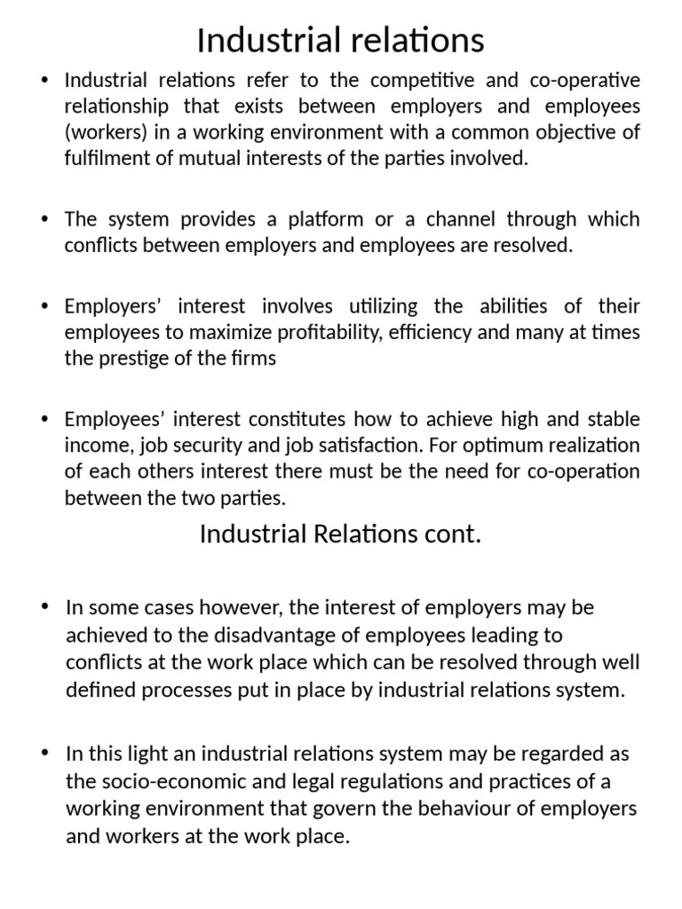 Industrial Relations 12 | PDF | Employment | Industrial Relations