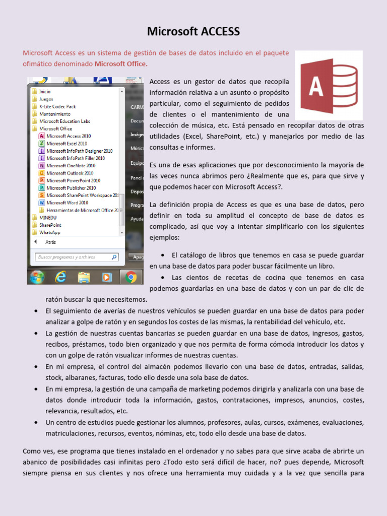 Microsoft Access | PDF