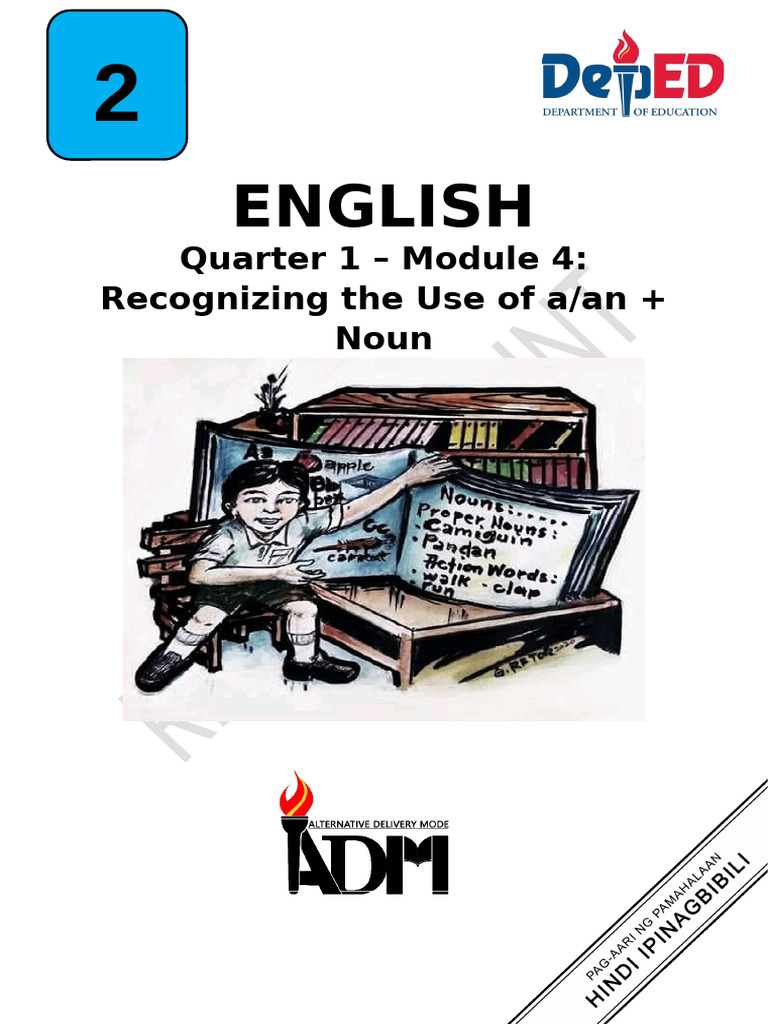 English2 q1 Mod4 Recognizingtheuseofaannoun v5 | PDF | Learning | English Language