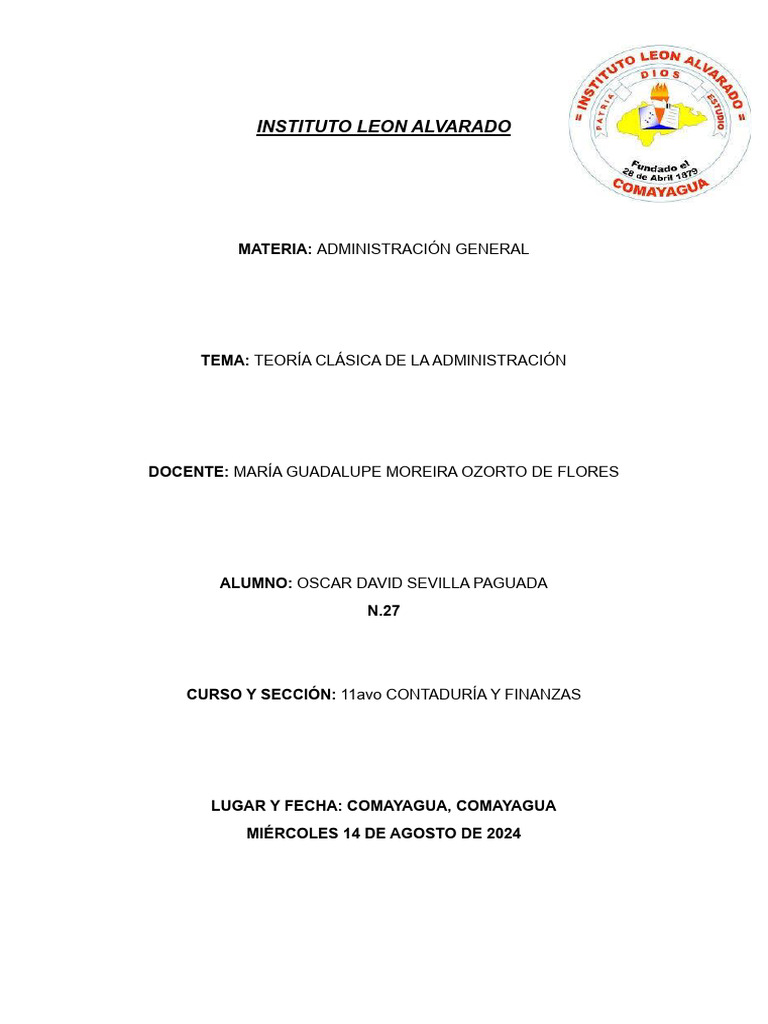 informe de la teoria de la admin | PDF