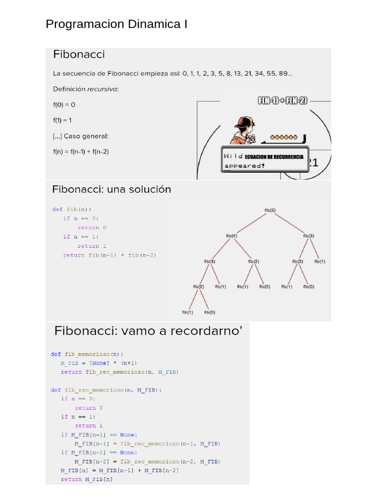 Programacion Dinamica I y II | PDF