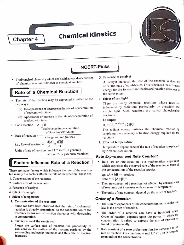 NCERT PUNCH CHEMISTRY-class 12-Chapter 4-Chemical Kinetics | PDF