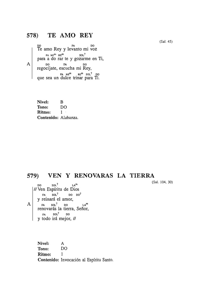 Alabareili 578 Te Amo Rey | PDF