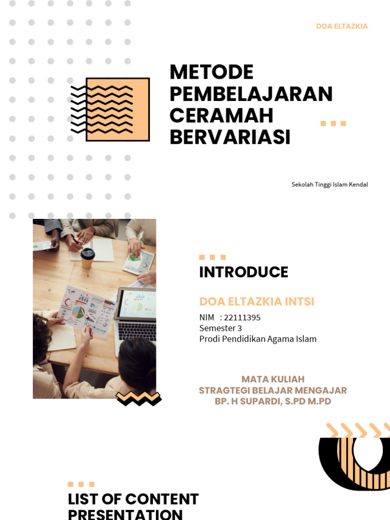 Metode Pembelajaran Ceramah Bervariasi | PDF