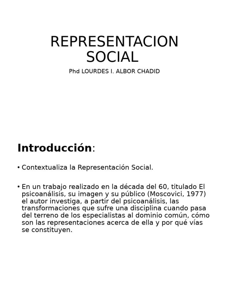 Representacion Social | PDF