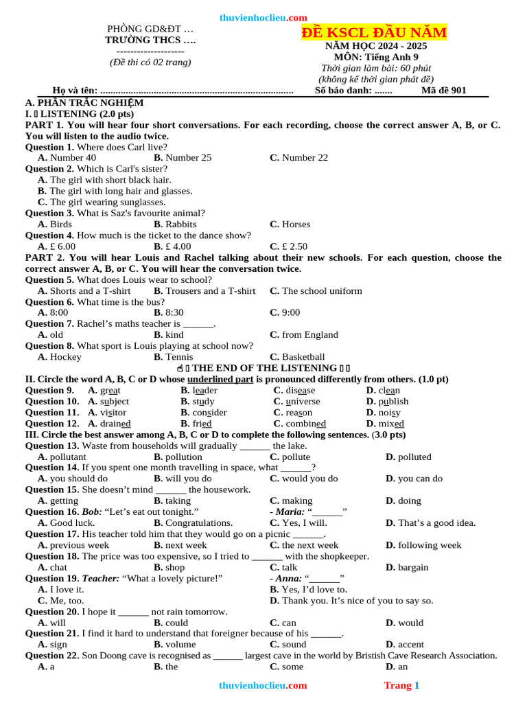 De KSCL Dau Nam Anh 9 Global | PDF