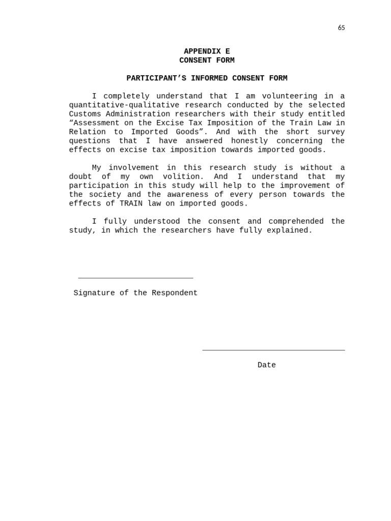 08 Sample Consent Form | PDF