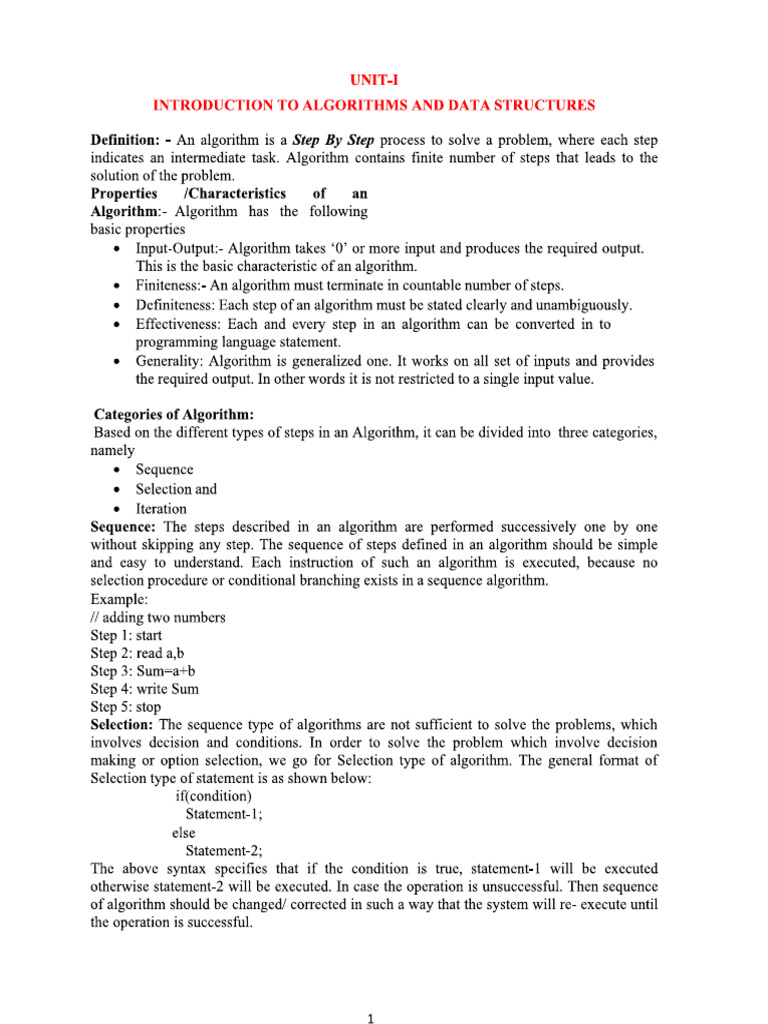 AI&DS Unit 1 Notes | PDF
