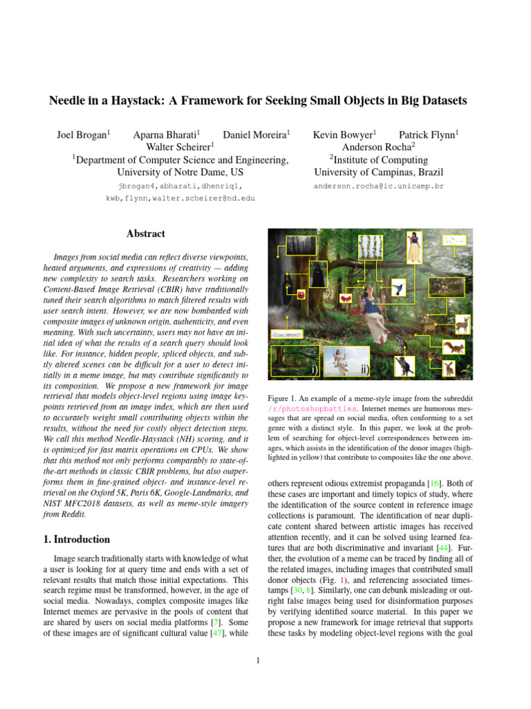Needle in A Haystack: A Framework For Seeking Small Objects in Big ...