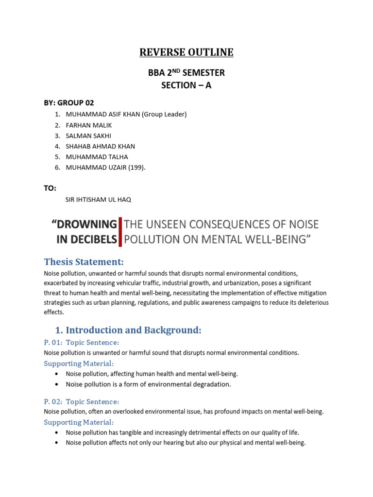 Reverse Outline-Drowning in Decibels | PDF