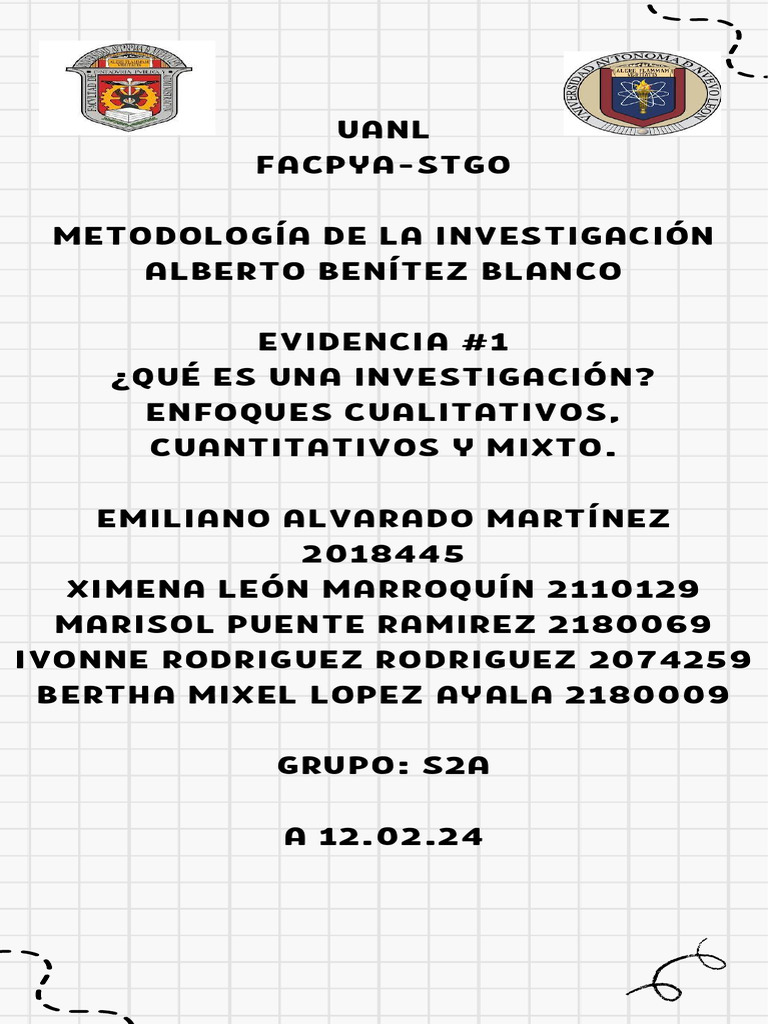 Eq3 EV1 MetodInvest | PDF | Investigación cuantitativa | Cognición