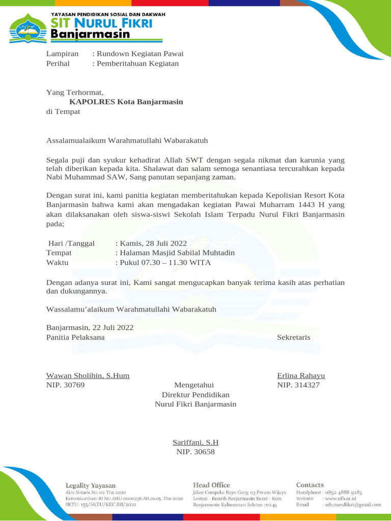 Surat Ijin Tempat | PDF