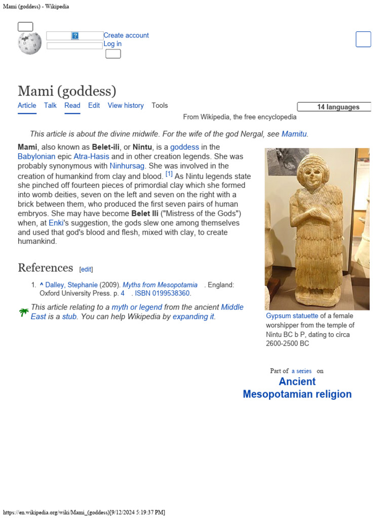Mami (Goddess) - Wikipedia | PDF