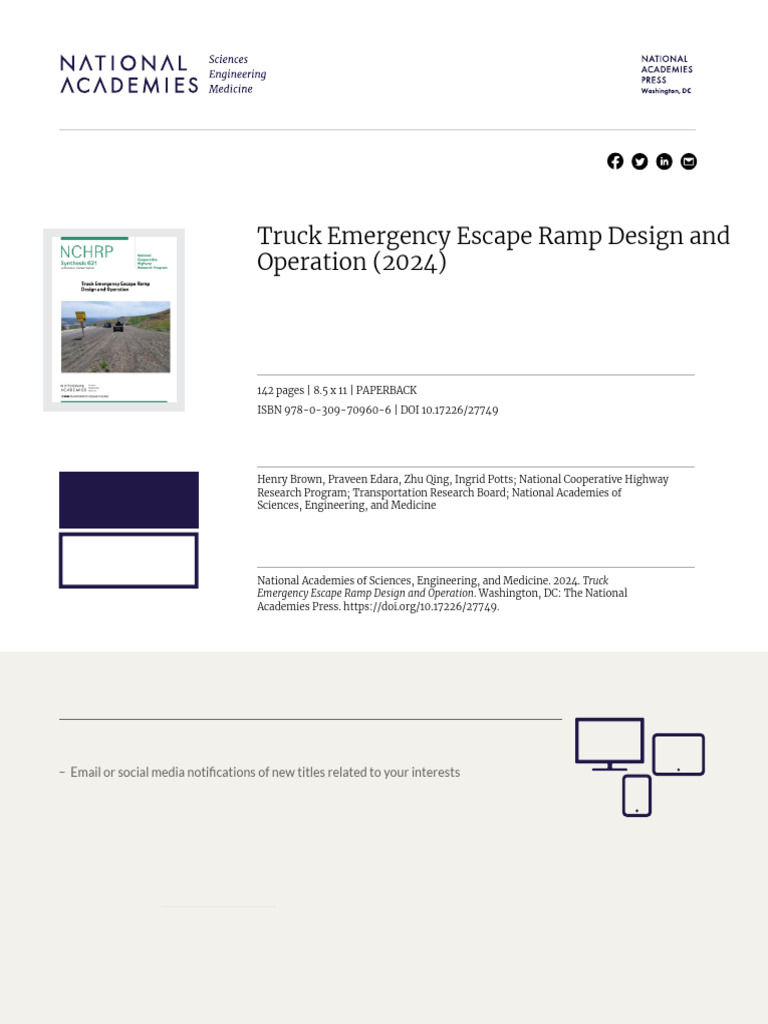 Truck Emergency Escape Ramp Design and Operation (2024) : This PDF Is ...