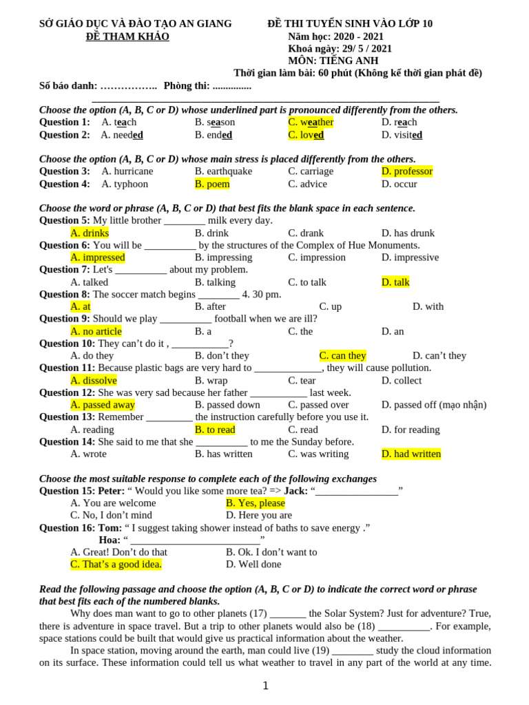 SAMPLE TEST VL | PDF